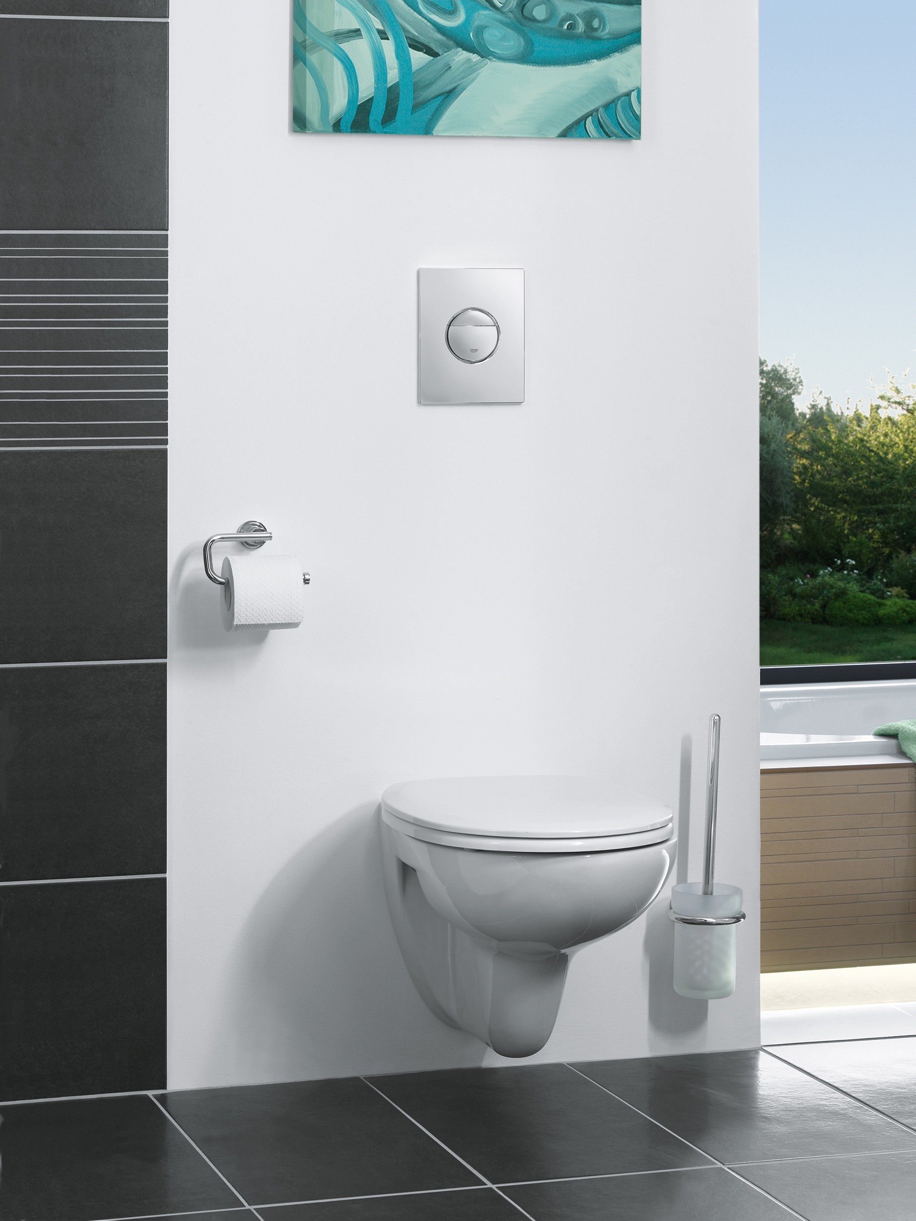 Nuleidimo plokštelė Nova Cosmo, vertikali, chromas, Grohe | adma.lt