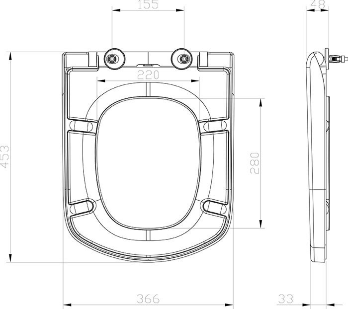 Unitazo dangtis CLASIC, RAVAK | adma.lt