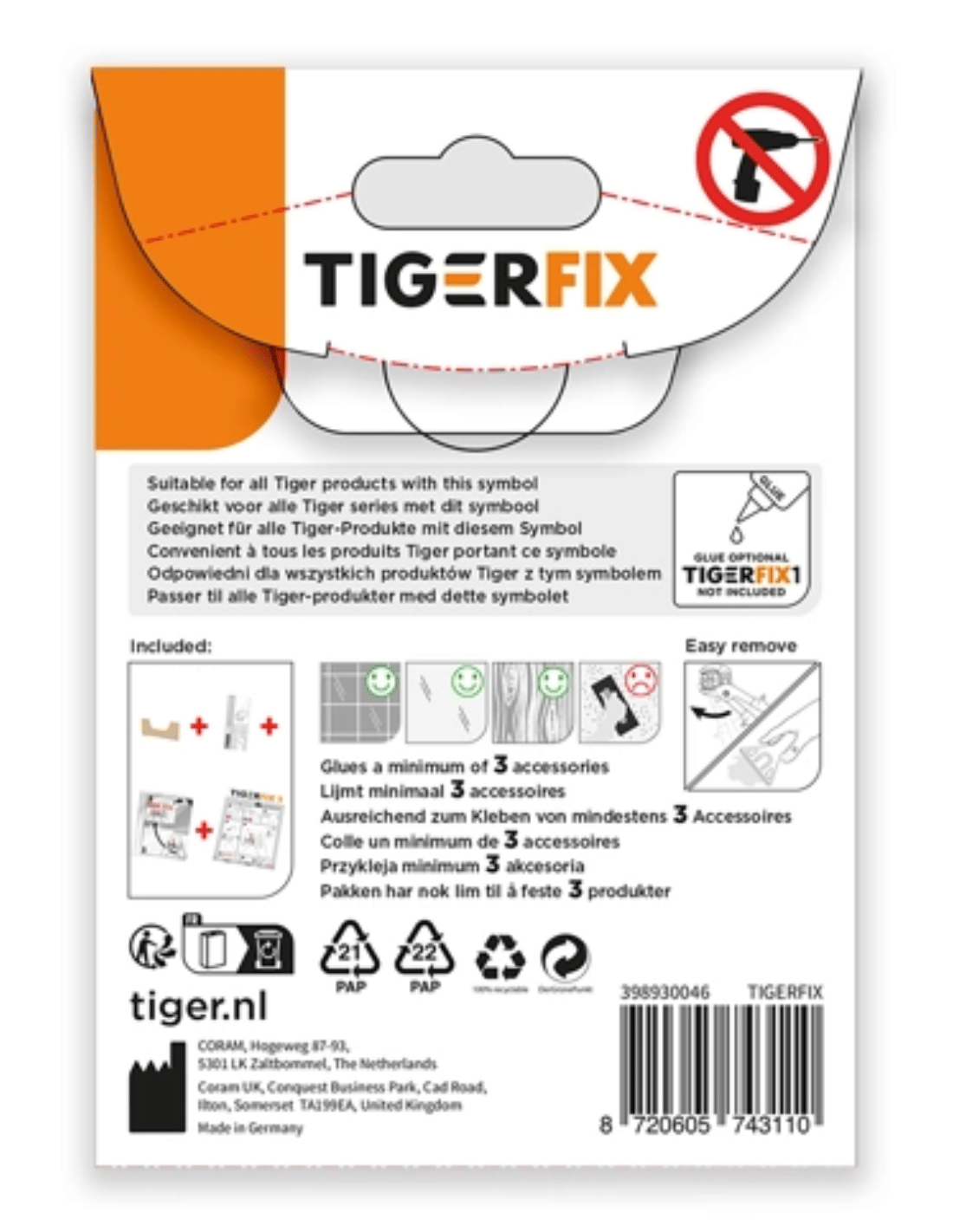Montavimo sistema be gręžimo TigerFix, Tiger | adma.lt