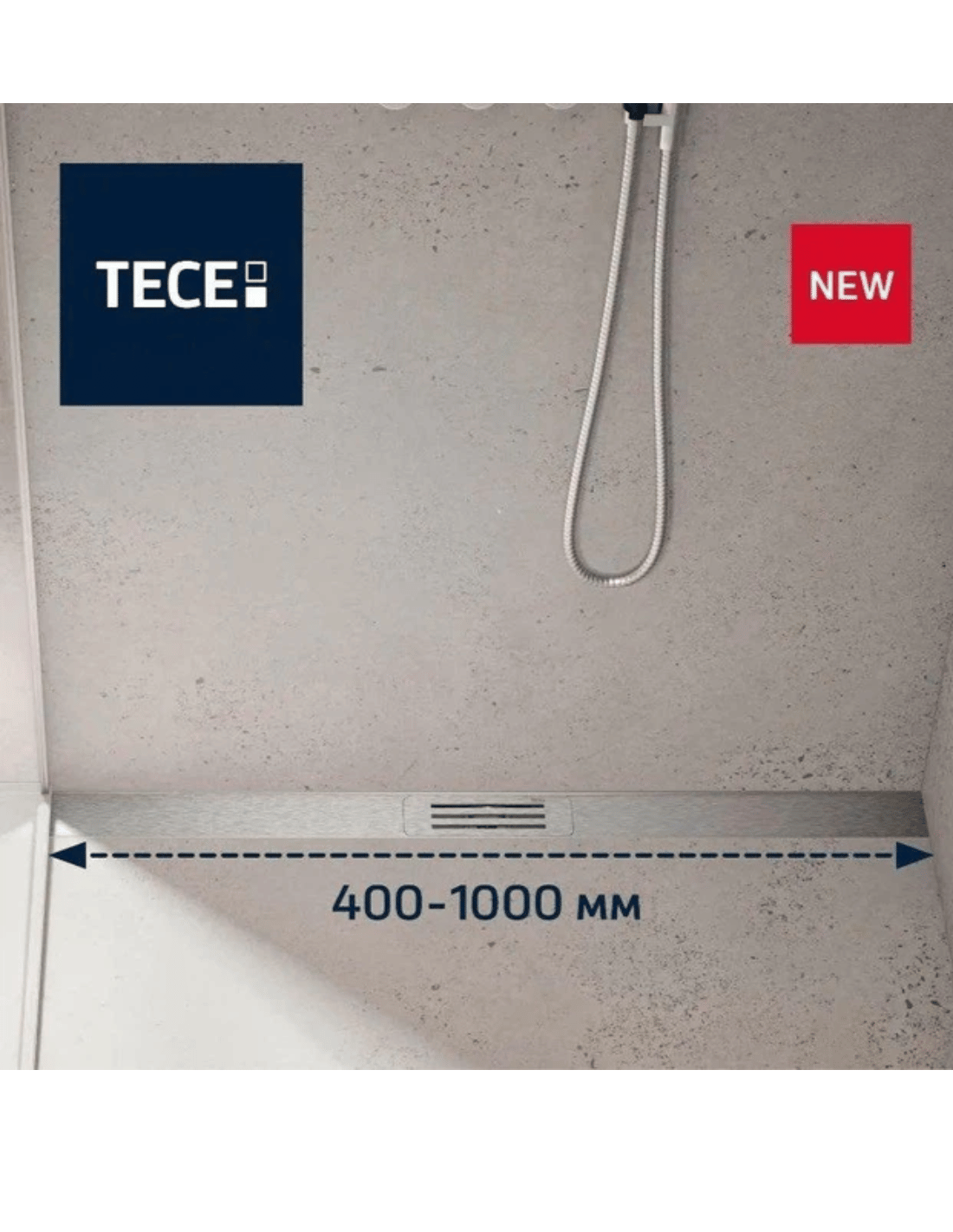 TECElineo pjaustomas dušo latako komplektas 1000mm, Tece | adma.lt